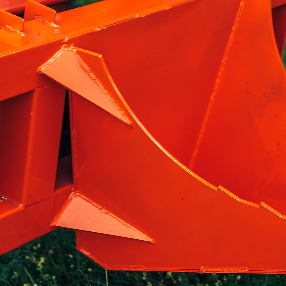 Titan Attachments USA Made Orange Extreme Stump Bucket, Skid Steer Tree Spade Stump Remover Digger, Serrated Leading Edge, Replaceable Teeth, Quick Tach Mounting Style