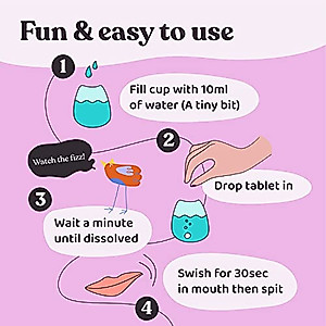 Lazy Coconuts Mouthwash Tablets Kit - with Silicon Cup and Travel Container - Effervescent with Peppermint and Baking Soda - Fluoride Free, Alcohol-Free, Vegan, Solid Mouthwash - Great Kids Mouthwash