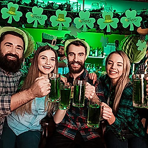 144 Pcs Shamrock Cutouts Paper Shamrocks Large Shamrock Shapes Paper Shamrock Shape Die Cuts for St Patricks Day Party Craft, Kid's School Craft Projects, Bulletin Board Decor, Green