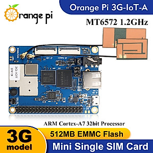 Orange Pi 3G-IOT-A 256MB Dual Core Open Source Single Board Computer, Mini PC Microcontroller Run Android 4.4 Image (Pi 3G-IOT-A 256MB)