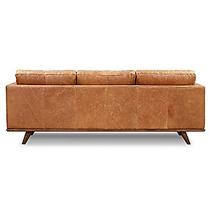 POLY & BARK Nolita Sofa in Full-Grain Pure-Aniline Italian Leather, Cognac Tan