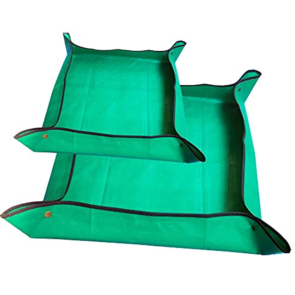 2PCS(39.3'',26.8'') Plant Waterproof Repotting Square Mats,Foldable Garden Transplanting Work Cloth Mat,Portable Gardening Mat,Indoor Succulent Potting Mat(39.3"x39.3",26.8"x26.8")