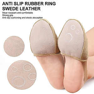 Dance Shoe Half Sole Dance Footwear Ballet Slipper for Dance Practice, Half Sole Dance Sneakers for Dance Academy(L-Color)