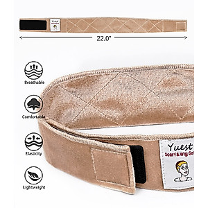 Yuest 2 Pack Wig Grip Band for Keeping Wigs in Place Secured Velvet Wig Gripper Adjustable Wig Grips Headband Stay Put No Slip Accessories for Women Edge Saver