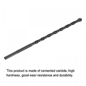 uxcell Masonry Drill Bit Carbide Tip Spiral Rotary Tool, 6mm Cutting Dia (Black)