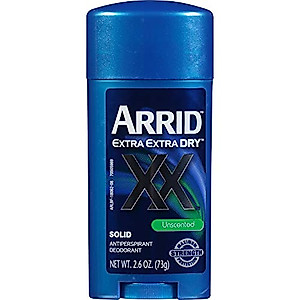 Arrid XX Antiperspirant/Deodorant Solid, Unscented, 2.7-Ounce Sticks (Pack of 6)