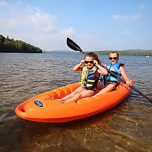 Pelican - Sonic 80X Youth Kayak - Sit-on-Top - Recreational Kayak - 8ft,Orange