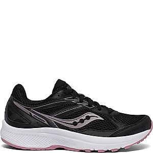 Saucony Women's Cohesion 14 Running Shoe, Black/Pink, 8.5