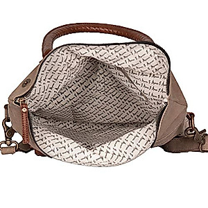 Mona B Luna Upcycled Recycled Durrie Vegan Tote Handbag with RFID Blocking