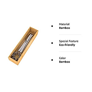 Drawer Organizer Bamboo Storage Box - Kitchen Bathroom Desk Wood Stackable Tray 12x3x2.5inch