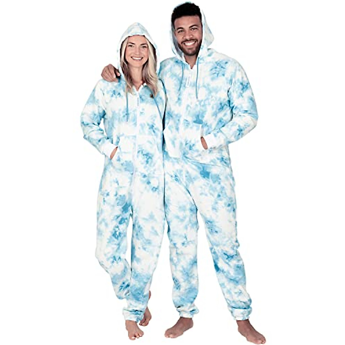 Doggie Joggies - Family Matching Tiedye Blue Pet Hoodie - Pet - XXLarge (Fits Up to 120 lbs)