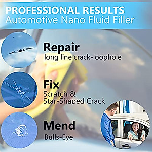 ARRIONO Windshield Repair Kit, Windshield Crack Repair Kit, Automotive Glass Repair Kit with 2 Bottles of Resin, Windshield Repair Kit for Chips and Cracks Quick Fix for Chips, Star-Shaped, Bulls-Eye