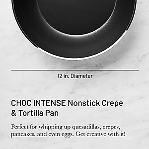 De Buyer CHOC INTENSE Nonstick Crepe & Tortilla Pan - 12” - Ideal for Making & Reheating Crepes, Tortillas & Pancakes - 5-Layer PTFE Coating - Made in France