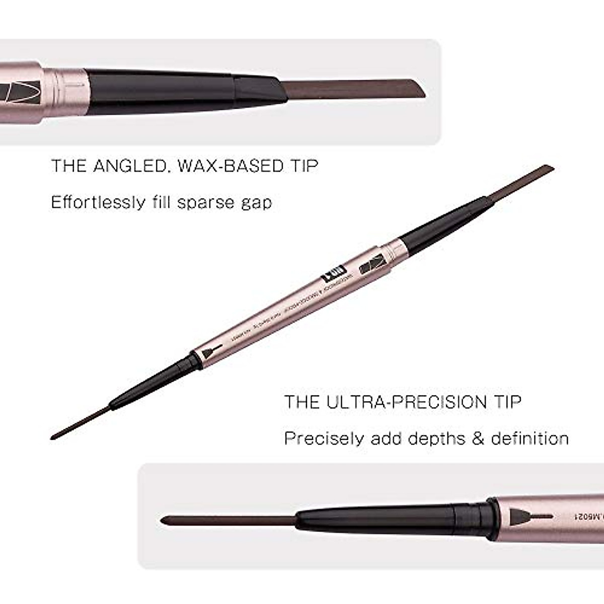 [ 2 Pack]Eyebrow Pencil, Waterproof Eyebrow Makeup with Dual Ends, Professional Brow Enhancing Kit with Eyebrow Brush (Dark Brown #1)