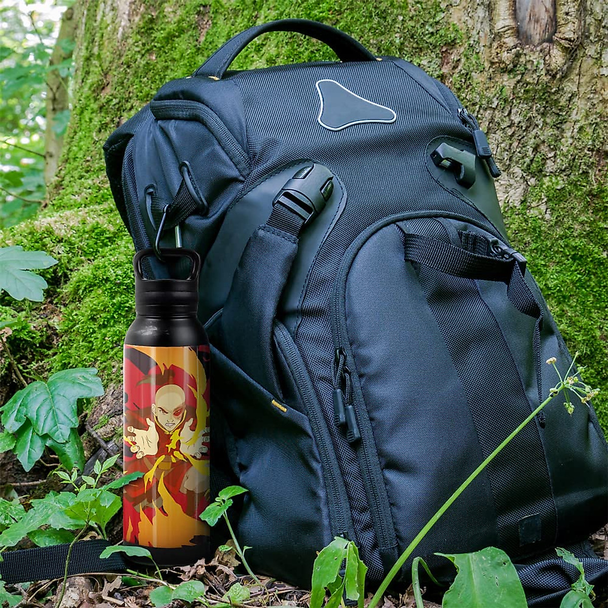 Avatar The Last Airbender OFFICIAL Avatar Zuko 24 oz Insulated Canteen Water Bottle, Leak Resistant, Vacuum Insulated Stainless Steel with Loop Cap