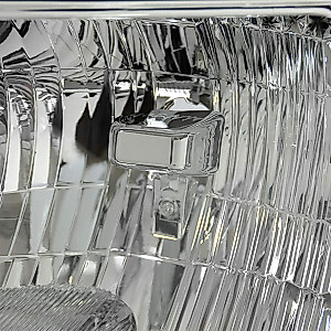DNA MOTORING HL-OH-F1509-CH-CL1 Chrome Housing Headlights Replacement Compatible with 09-14 F-150