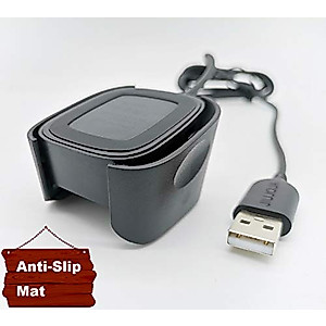 2PACK Charging Dock Compatible with Fitbit Versa/Lite/SE,(not for Versa 2) Charger, Charging Dock Cord Stand and Screen Protectors for Smart Watch