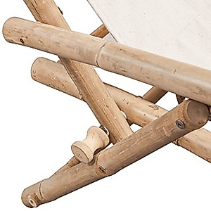 Youuihom Outdoor Deck Chair Outdoor Conversation Set Lawn Furniture Patio Garden Chairs Suitable for Patio, Lawn, Porch, Garden, Backyard, Poolside 24.4" x 33.9" x 35.8" Bamboo