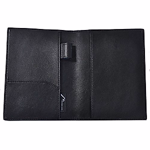 Field Notes / Moleskine Pocket Notebook Cover by Metier Life | Canvas with Vegan Leather | Fits Journals 3.5" X 5.5" | With Included Field Notes Notebook and Metier Pen - Stealth Black