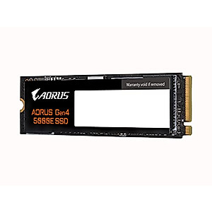 Gigabyte AORUS Gen4 5000E SSD 1TB SSD PCIe 4.0 NVMe M.2 Internal Solid State Hard Drive with Read Speed Up to 5000MB/s, Write Speed Up to 4600MB/s, AG450E1TB-G