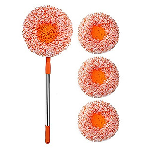 Mops for Floor Cleaning, 360 Rotatable Adjustable Cleaning Mop Lazy Cleaning Mop,Adjustable Length,Mop Soft Wet and Dry Dust Mop Cleaner for Floor Wall Ceiling Windows
