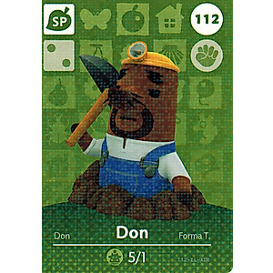 Nintendo Animal Crossing Happy Home Designer Amiibo Card Don Resetti 112/200 USA Version