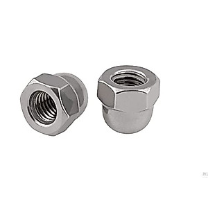 binifiMux 100pcs M4-0.7mm Acorn Cap Nuts, 304 Stainless Steel / A2-70/18-8, Plain Finish, DIN1587