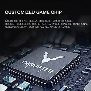 CHIROPTER Mechanical Keyboard and Mouse Combo, Wired RGB LED Backlit Mechanical Gaming Keyboard with Blue Switch, Gaming Mouse for Windows PC Gamers