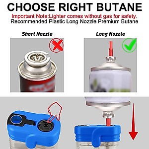 Kantion Torch Lighter Triple Jet Flame Butane Torch Lighters Refillable Butane Gas Lighter Windproof Adjustable 3 Flame Lighter Gift for Men and Women(Blue,Without Gas)