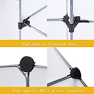 ADUZA Portable Shoe Rack Organizer, 4 Columns 8-Tier 64 Pairs Shoe Storage Organizer with Doors, Tower Plastic Shoe Shelf Storage Cabinet Stand Expandable for Heels, Boots, Slippers Black