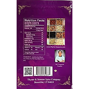 Thyme & Seasons Purple Rice Blend - Black, Cargo, Jasmine, and Sweet Rice - 5 lbs.