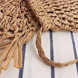 JBR Women's Cotton Crochet Tassel Shoulder Purse Bohemian Messenger Bag Handmade Beach Bag