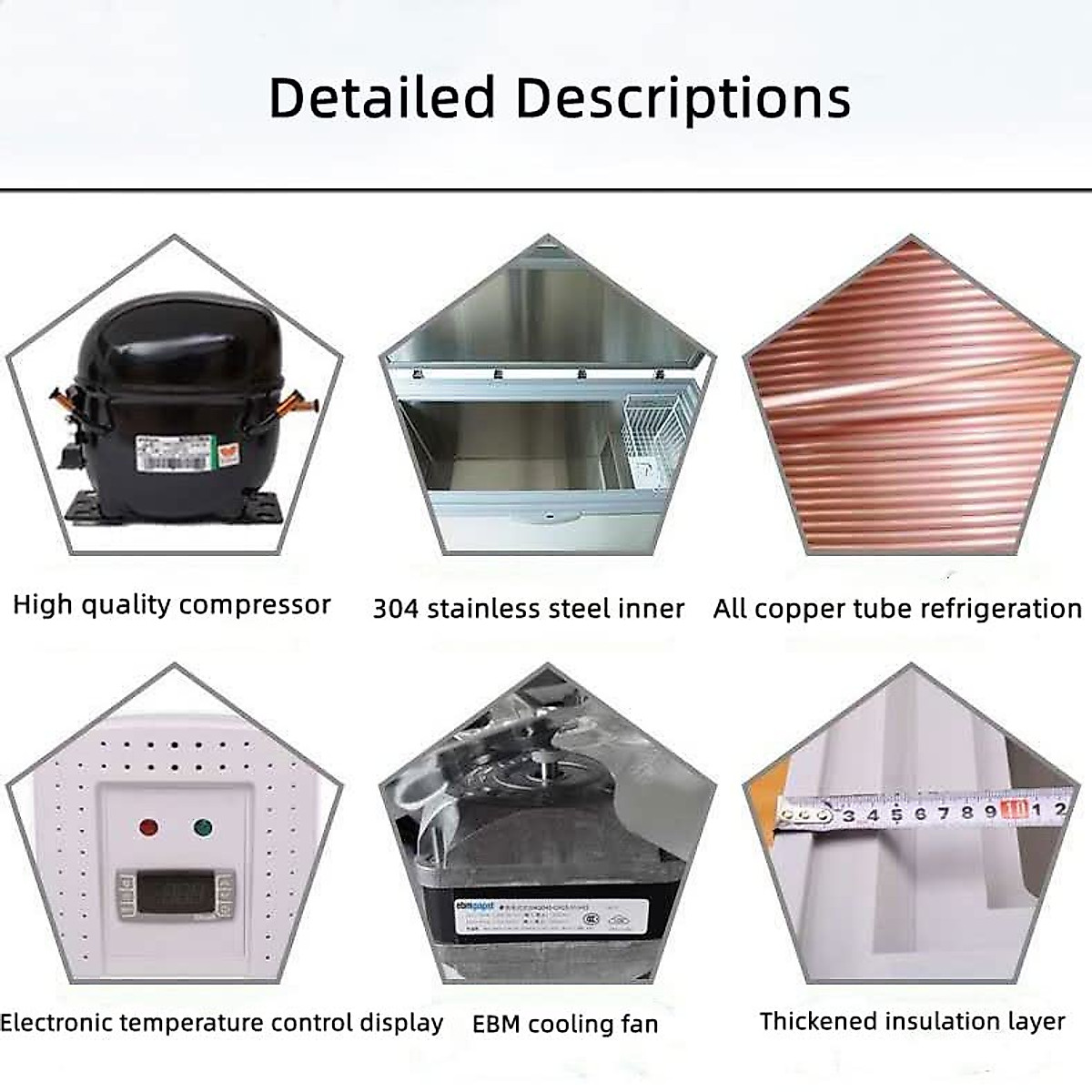 HNRUIDACN -86 ° C 50L (Adjustable from -40 to -86 ° C) Ultra Low temperature Small Commercial Freezer Horizontal Freezer Laboratory Low Temperature Refrigerator