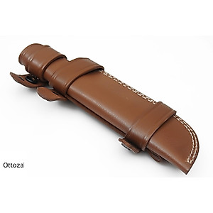 Ottoza TOP GRAIN Leather Knife Sheaths for Fixed Blade Knives, LEFT HAND Leather Knife Sheath for Belt, Leather Knife Holster Belt Knife Holder, Horizontal Knife Sheath for Belt No:9
