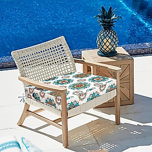 PRIMEPATIO Outdoor Chair Cushions Waterproof, Patio Cushions for Outdoor Furniture, Outdoor Cushions with Ties, Patio Chair Cushions Set of 2