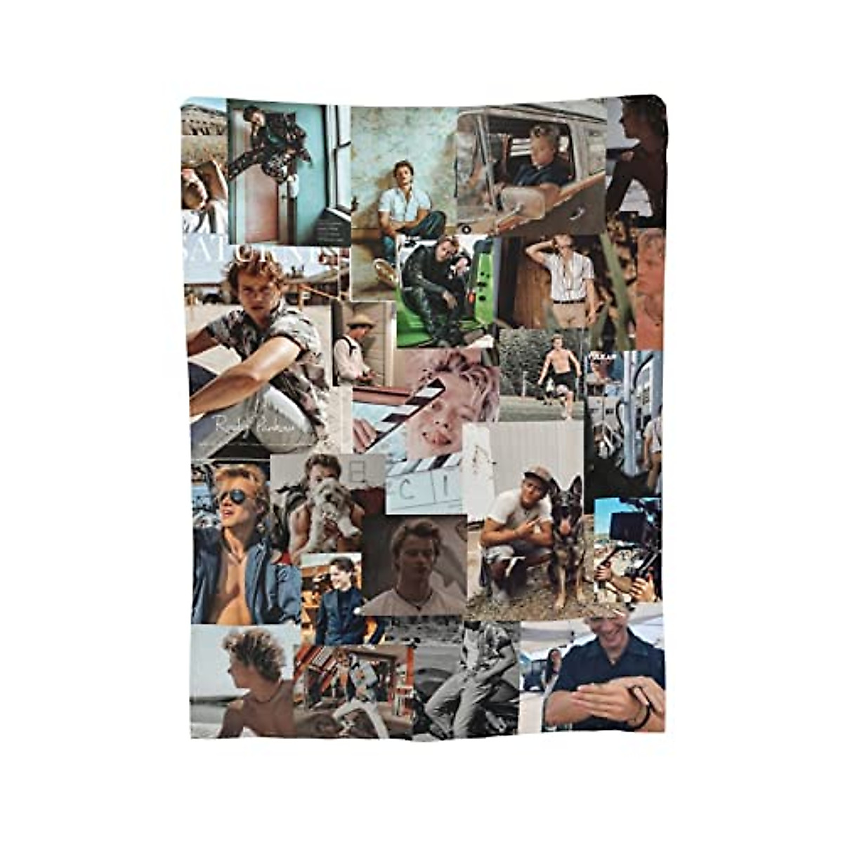 Rudy Pankow As Jj Throw Blanket Soft and Comfortable Warm Beach Blanket Picnic Blanket Fleece Blankets for Sofa Offiece Bed Car Camp Couch for Adults Kids 50"X40"