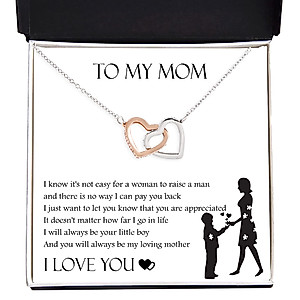 Harmony Gift Gift for Mom from Son, Necklace Gift for Mom, Mother's day gift card for Mom, Christmas, Birthday, gifts for Mom who has everything, Necklace for mom from Son