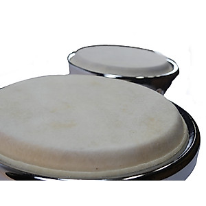 Zenison - BONGO DRUMS 8+9" SET, NATURAL WOOD Dual Bongos WORLD LATIN Percussion