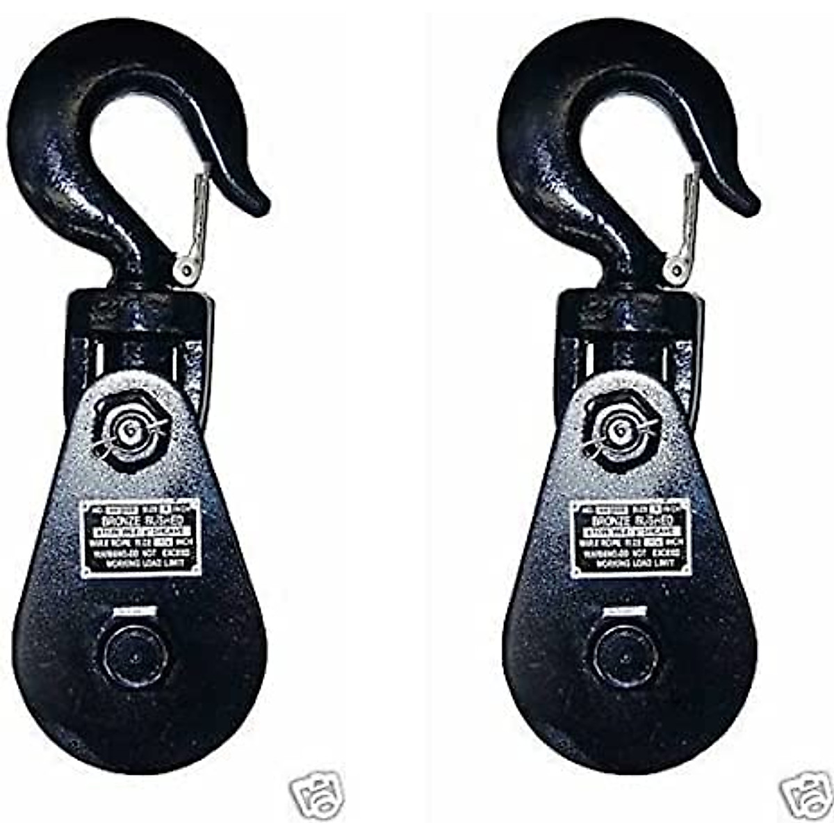 Set of 2 BA Products 6I-2T3 2 Ton Snatch Block with 3" Sheave Wheel. Fits 5/16" to 3/8" Cable. Tow Truck, Rollback, Farm Equipment, Wrecker Flatbed Century Miller Jerr-Dan