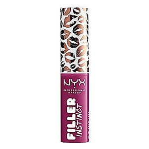 NYX PROFESSIONAL MAKEUP Filler Instinct Plumping Lip Color, Lip Balm - Bitten Pout (Berry Red)
