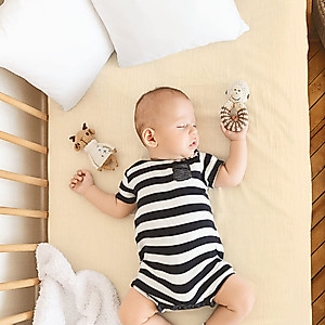 Metplus Soft and Breathable 100% Cotton Muslin Baby Crib Sheets for Mini Size Crib Mattress, 24 x 38 inches - Durable Baby Bedding for Boys and Girls