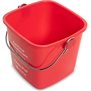 San Jamar Kleen-Pail® Plastic Cleaning Bucket 3 Quarts Red