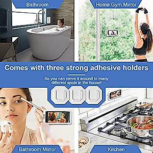URROY Waterproof Shower Phone Holder, 360° Rotation Shower Phone Case, Anti-Fog High Sensitivity Cover Mount Box for Bathroom Wall Mirror Bathtub Kitchen, Compatible with 4" - 7" Cell Phones