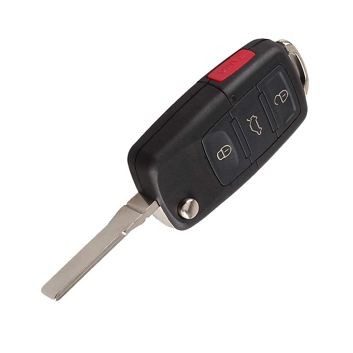 New Uncut Blade Keyless Remote Key Fob Shell Case No Chips Inside for VW Volkswagen Jetta Passat Golf Beetle Rabbit GTI CC EOS(Black)