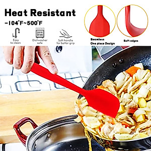 16 Pieces Silicone Spatula, 8.3 inch Small Spatulas Heat-Resistant Non-stick with Stainless Steel Core For Cake Cream Cooking Gadget