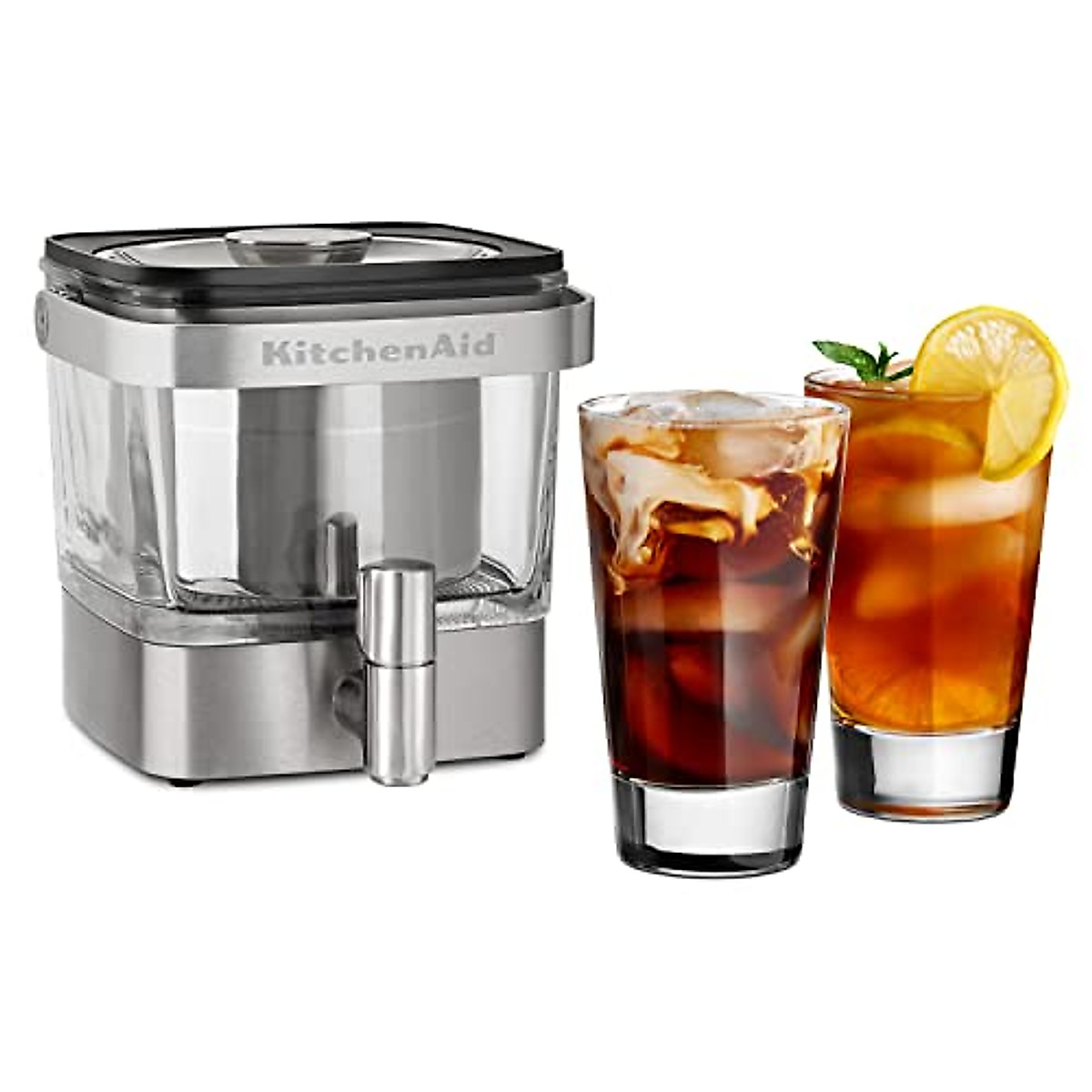 KitchenAid KCM4212SX Cold Brew Coffee Maker-Brushed Stainless Steel, 28 ounce & Blade Coffee Grinder - Onyx Black