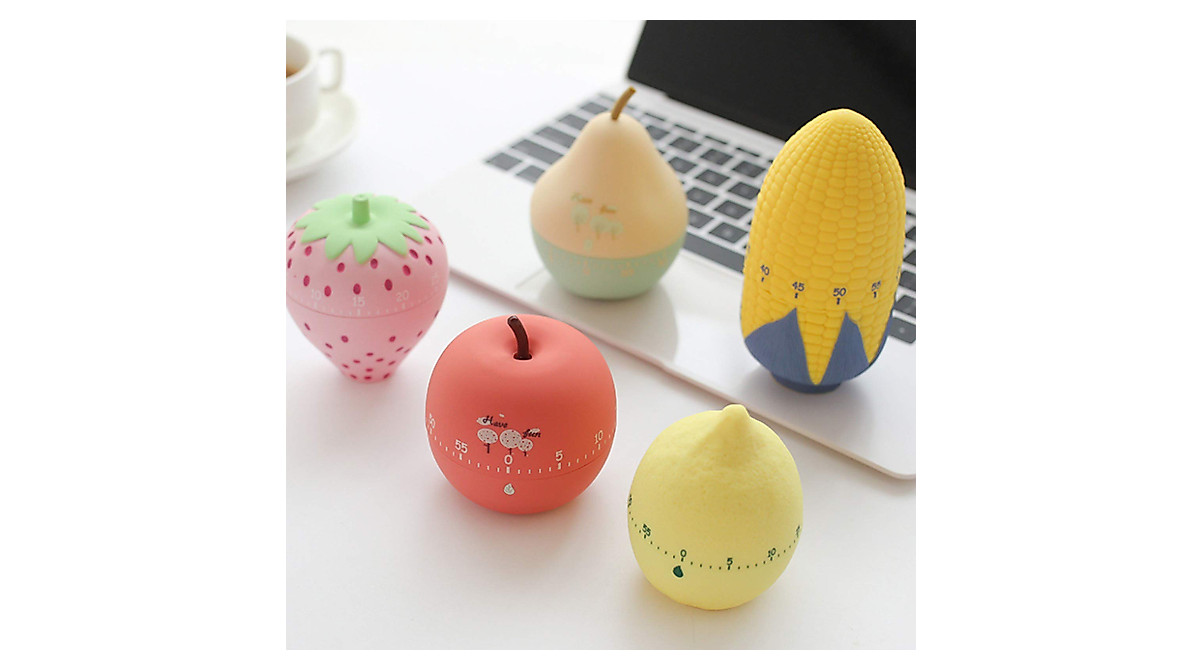 Cute Fruit Kitchen Timer - 60 Minute Mechanical Timer