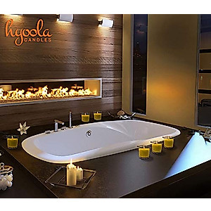 HYOOLA Clear Cup Filled Citronella Votive Candles - 12 Hour Burn Time - 12-Pack, Ideal Bug Repellent Candles, European Made