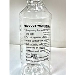 3 Pack Empty Spray Bottles, Spray Bottles for Cleaning Solutions, All - Purpose with Clear Finish, Pressurized Sprayer, Adjustable Nozzle, Printed Measurements and Checkbox (32 Ounce)