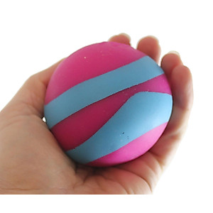1 Striped Sand Filled Stress Ball - Moldable Ball with Granular Filling - Heavy Sensory, Stress, Squeeze Fidget Toy ADHD Special Needs Soothing (Random Color)
